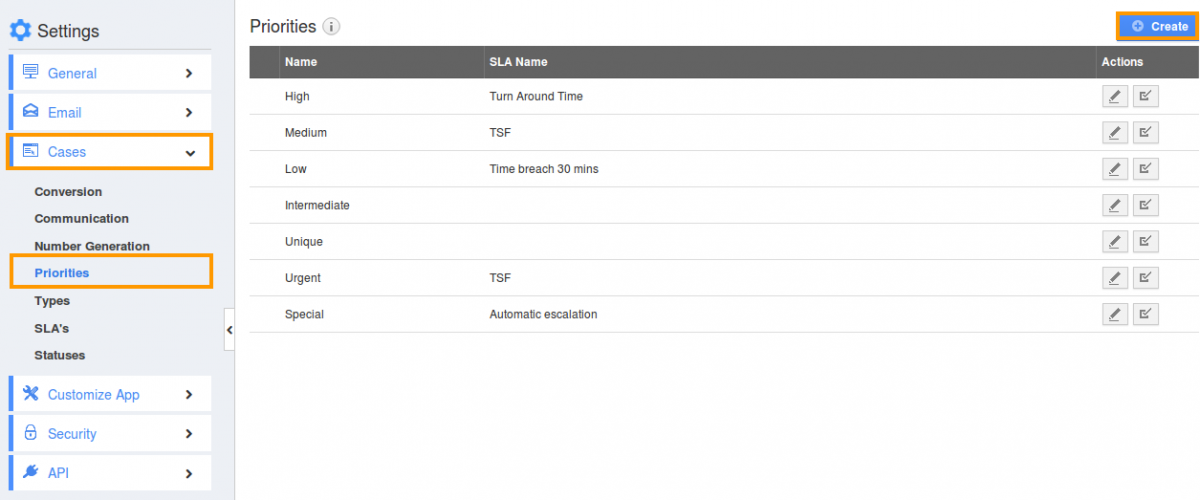 How do I Enable Service Level Agreement(SLA) into Case?