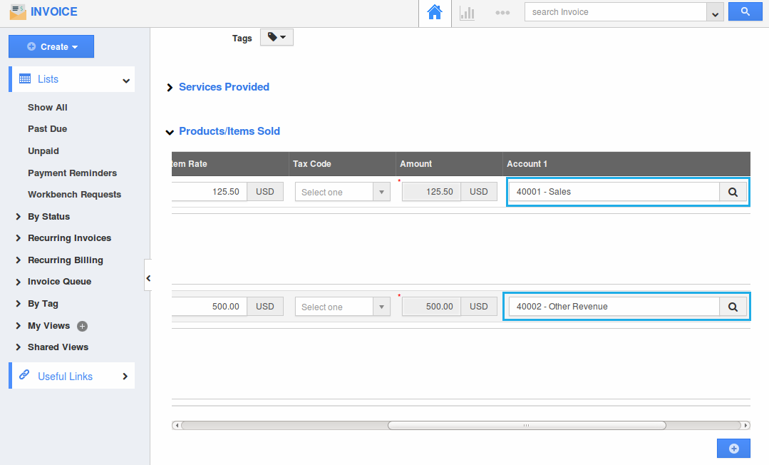 How do I Create Invoice with Single or Multiple Accounts Syncing with Xero?