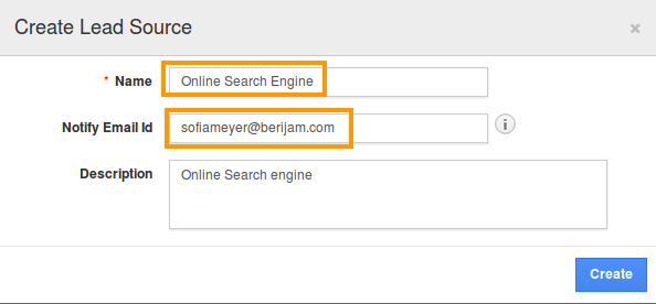 How do notify email ID in lead sources works?