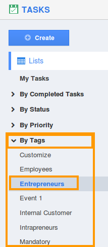 How do I view tasks by tags?