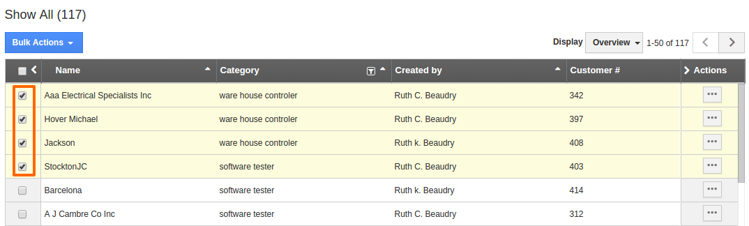 How do I Bulk Update the Customer Records? How do I Bulk Update the Customer Records?