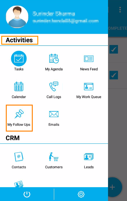 How do I Create Follow Up in Mobile CRM App?
