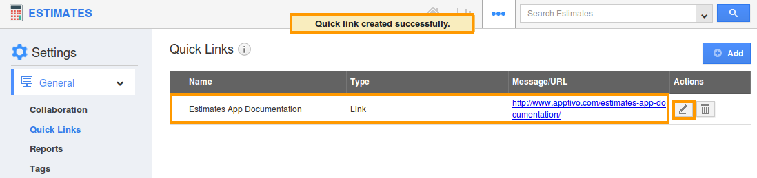 How do I Customize Quick Links in Estimates App? How do I Customize Quick Links in Estimates App?