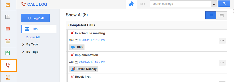 How do I schedule Follow Up for a Call Log?