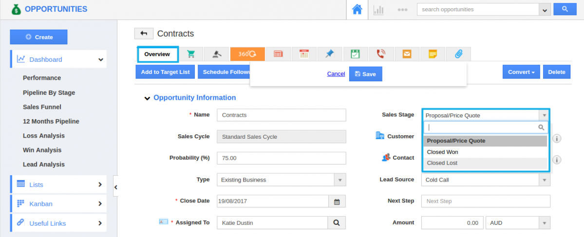 How to Set up Loss Reasons in Opportunities?