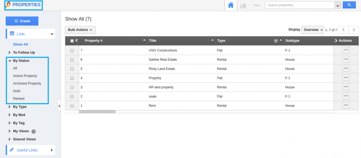 How to View the Rented Properties?