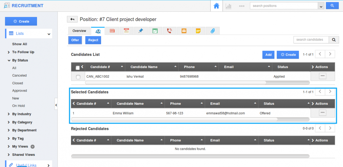 How to Offer a Position?