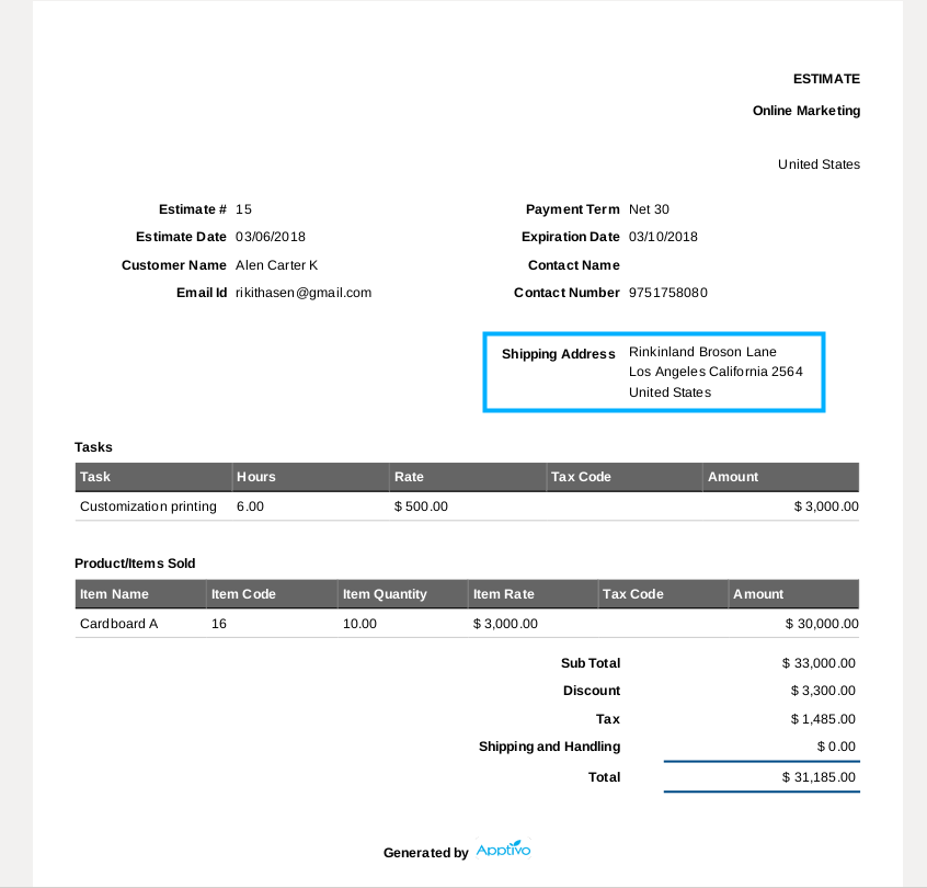 How do I Customize the Address format for PDF templates in the ...